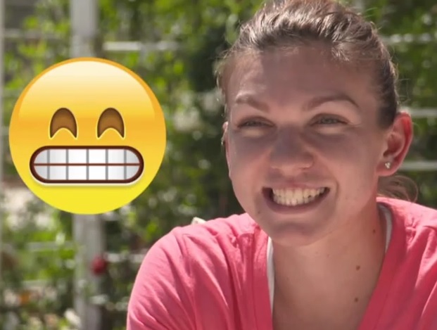 Simona Halep imita emoticon-uri - Itsy Bitsy